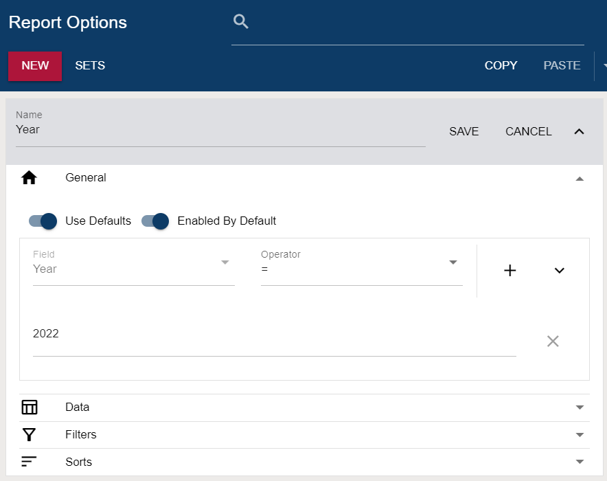 How to Add Report Options – Cosmos Data Technologies