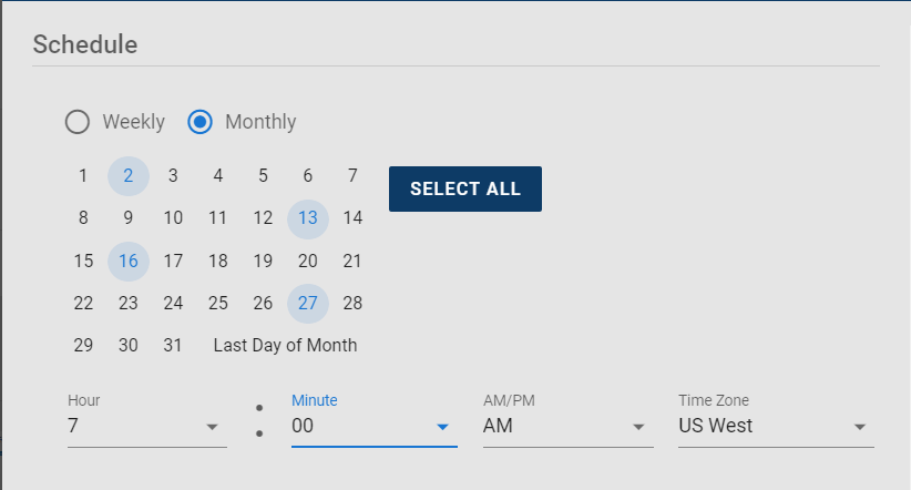 How to Schedule Reports – Cosmos Data Technologies