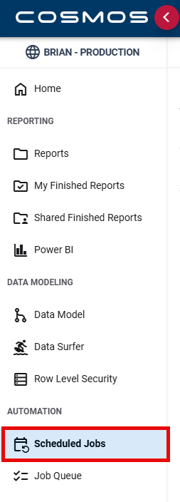 How to Schedule Reports – Cosmos Data Technologies