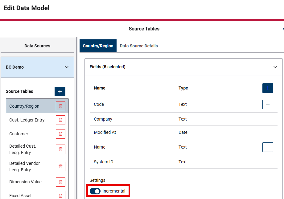 Configuring Incremental Loading for a Table – Cosmos Data Technologies